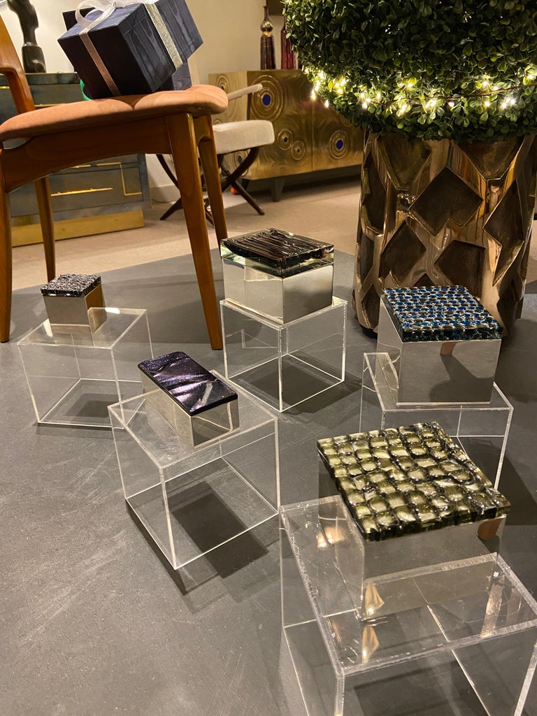 Murrine Blu Box by Roberto Rida Ft. Vintage Venini Glass, Italy, 2019 ...
