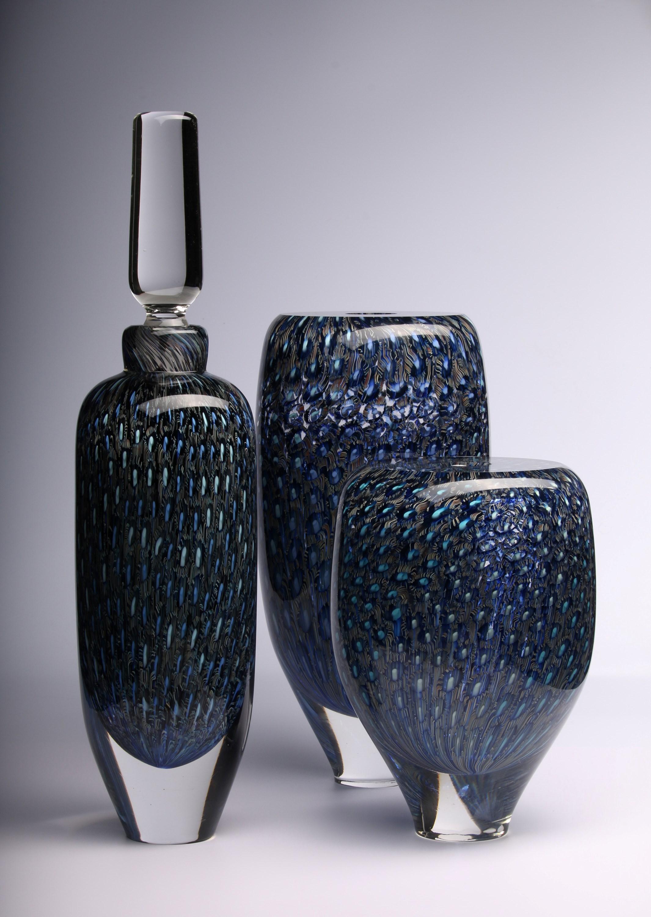 Murrine Quadrants Tall Form in Pale Blue and Turquoise, vase by Peter ...