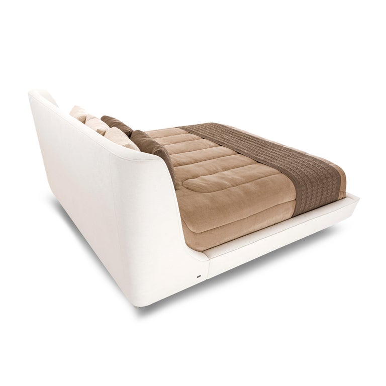 Musa King Bed in a Light Beige Fabric For Sale at 1stDibs | cama musa