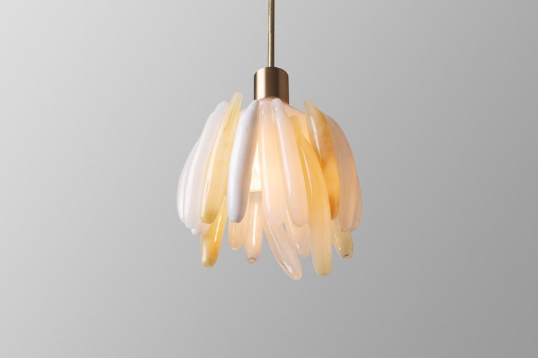 Musa Pendant Handblown Glass Sculpture Light For Sale at 1stDibs