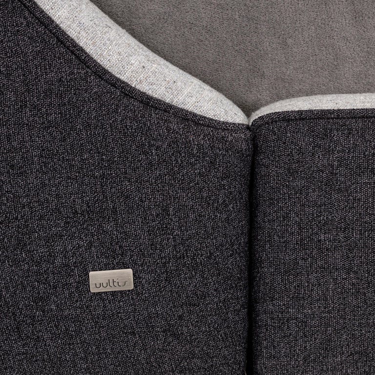 Musa Queen Bed in a Black and Oatmeal Fabric Combination For Sale at ...