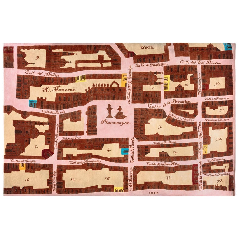 Museum Exhibited Limited Ed. Wool "Queretaro" Rug by C. Torre Hütt For ...