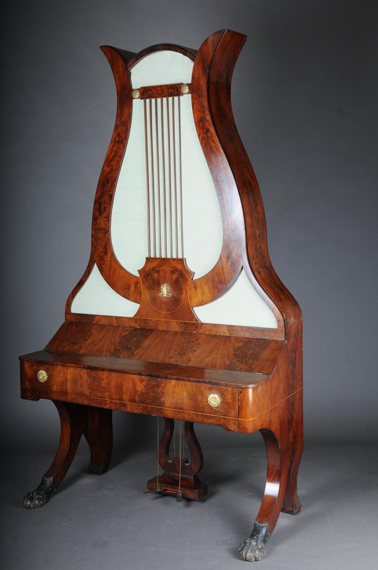 Museum Lyre Grand Piano by J.C Schleip Berlin from 1825, Empire For ...