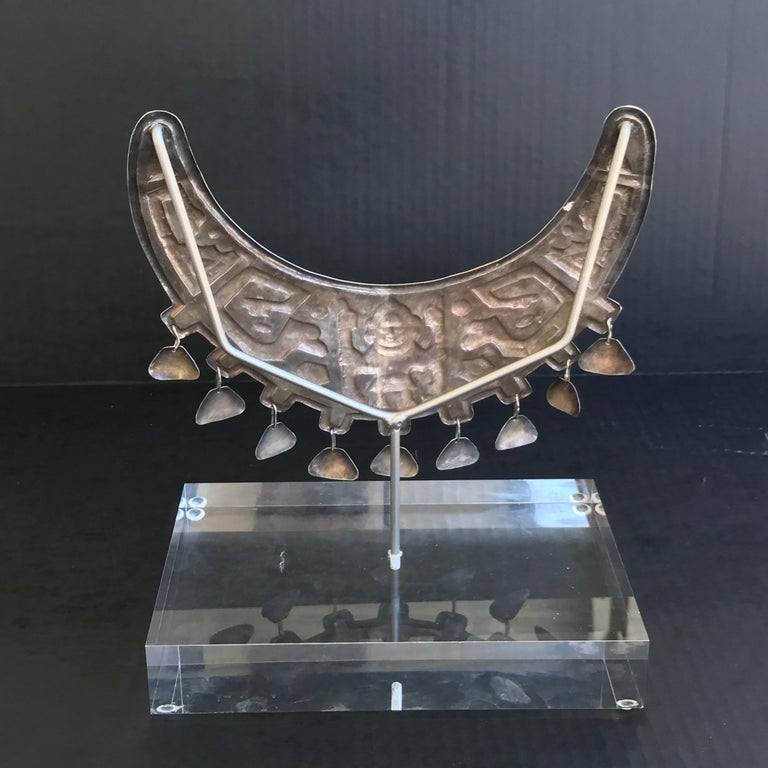 Museum Mounted Grand Tour Inca or Sipan Silver Official Necklace For ...