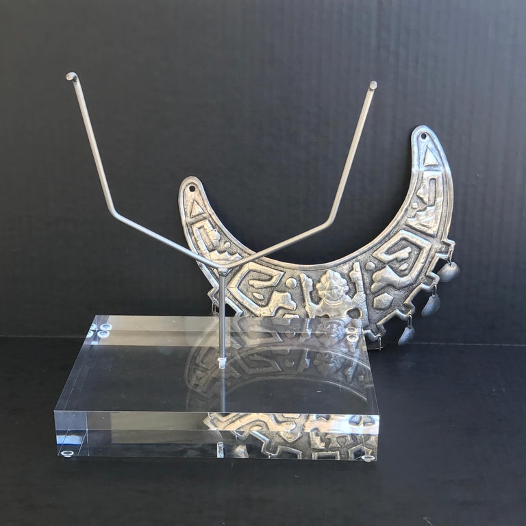 Museum Mounted Grand Tour Inca or Sipan Silver Official Necklace For ...