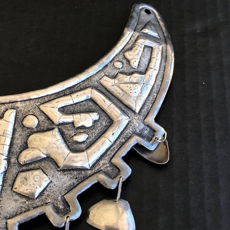 Museum Mounted Grand Tour Inca or Sipan Silver Official Necklace For ...