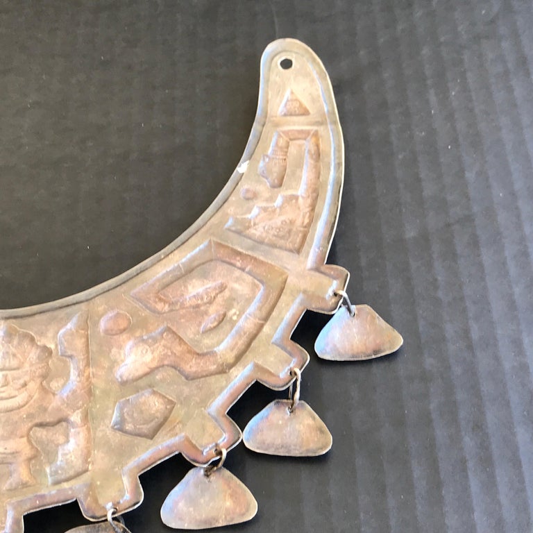 Museum Mounted Grand Tour Inca or Sipan Silver Official Necklace For ...