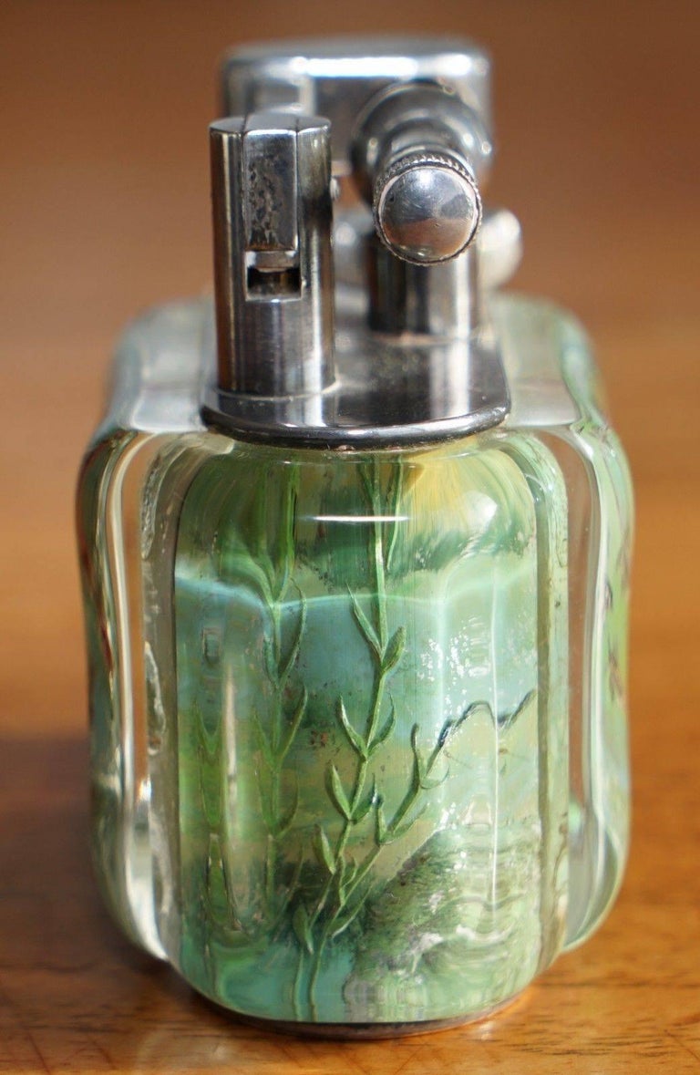 Museum Quality 1950s Dunhill Aquarium Oversized Table Lighter Made in ...