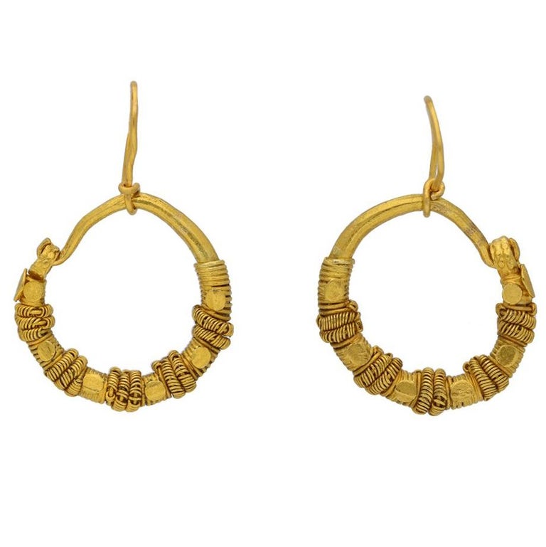 Museum quality Ancient Greek wirework earrings, circa 5th-4th century ...
