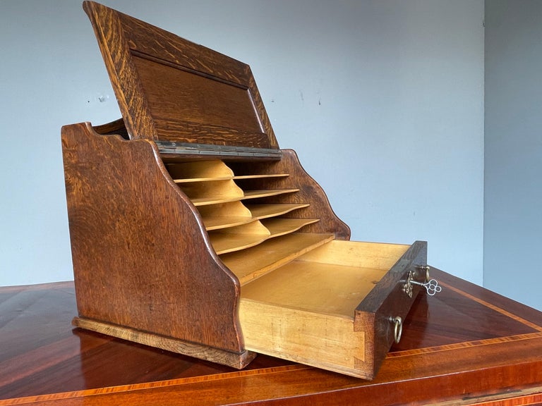 Museum Quality Arts and Crafts Stationary Box w. Letter Racks and ...