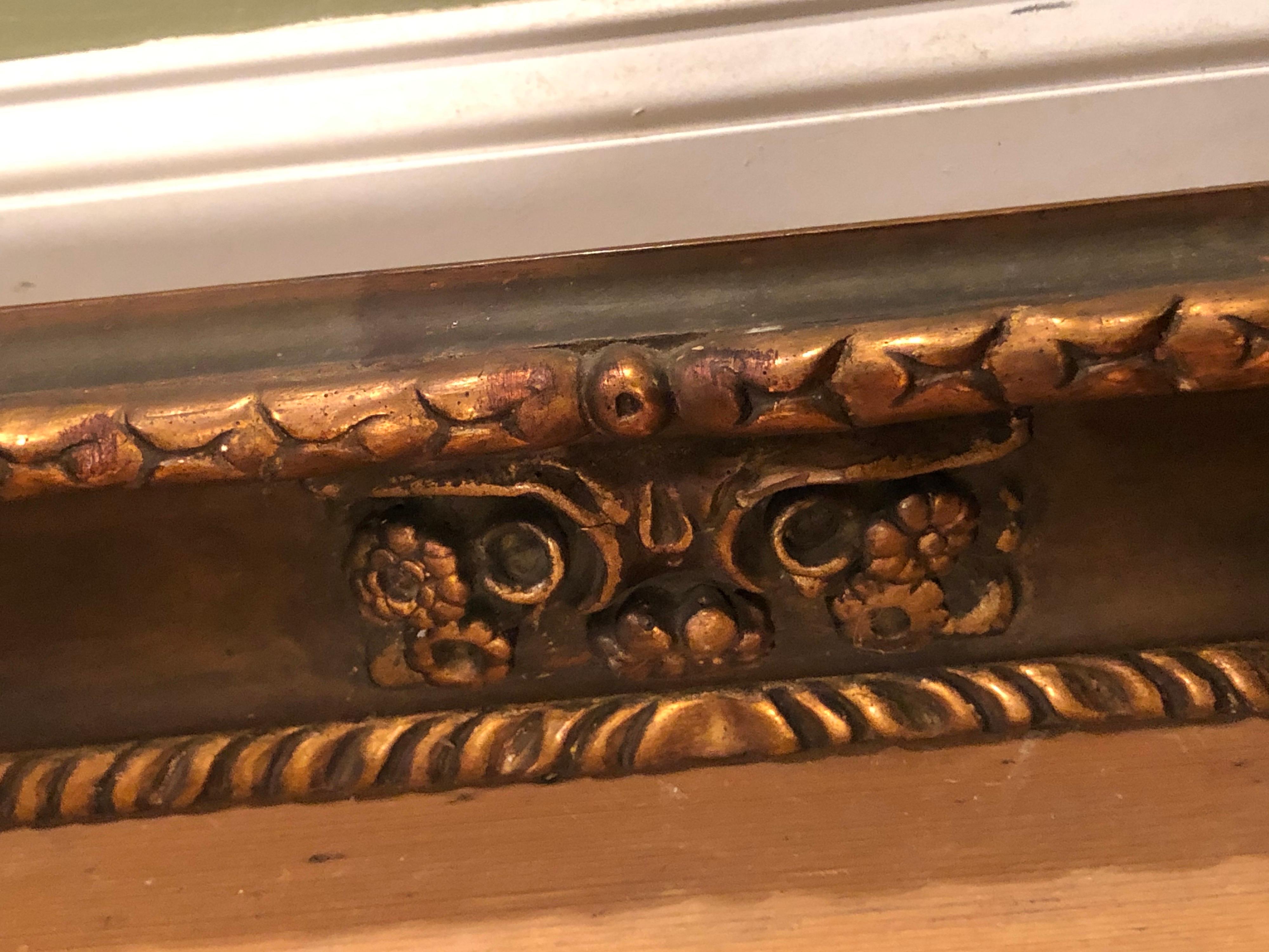 Museum Quality Gilt Gesso Frame with Embossed Designs at 1stDibs
