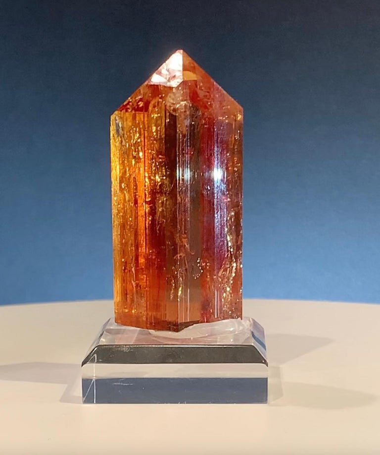 Museum Quality Imperial Topaz on Lucite Base at 1stDibs