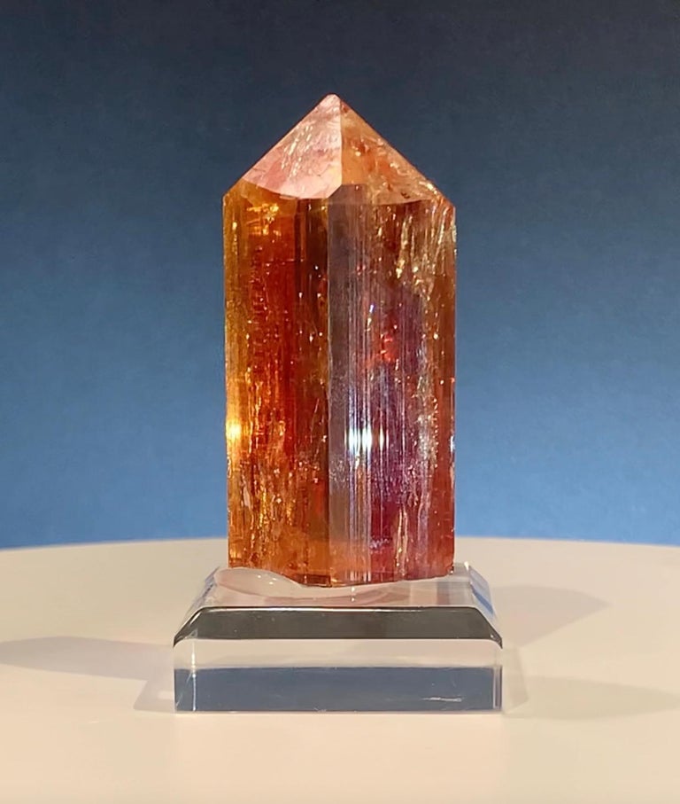 Museum Quality Imperial Topaz on Lucite Base at 1stDibs