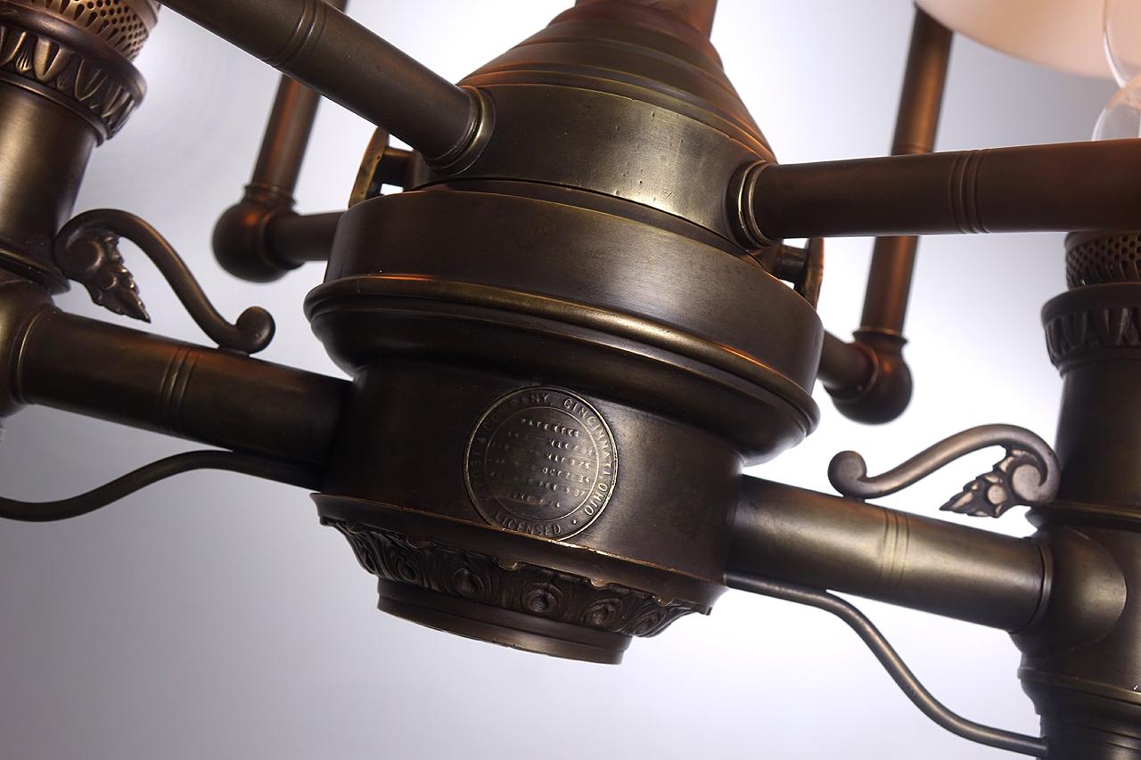 Museum Quality Post and Company Rail Car Center Lamp at 1stDibs