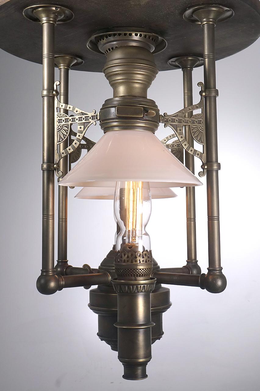 Museum Quality Post and Company Rail Car Center Lamp at 1stDibs