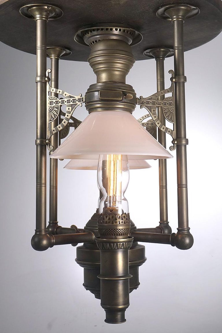 Museum Quality Post and Company Rail Car Center Lamp For Sale at 1stdibs