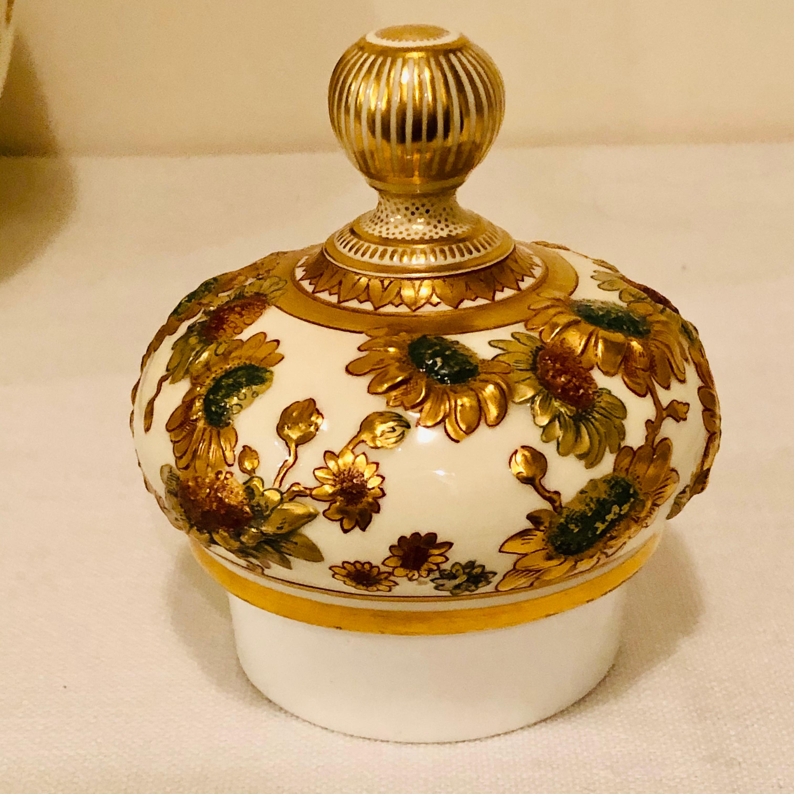 Museum Quality Royal Crown Derby Urn with Raised Gold and Flower ...