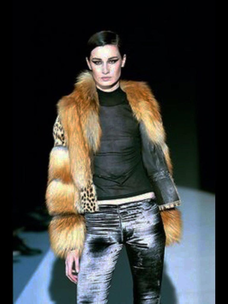 Museum Tom Ford for Gucci Runway F/W 1999 2 in 1 Fur Coat Jacket For ...