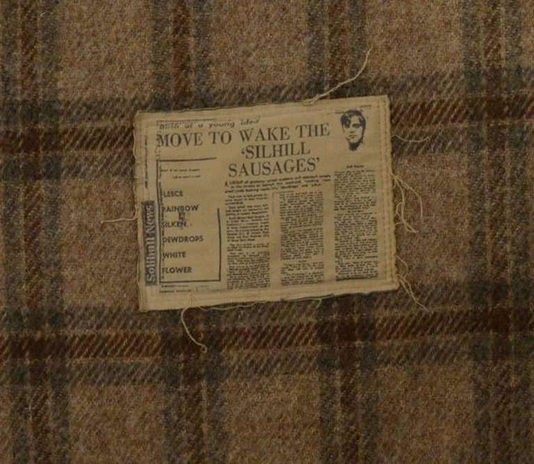 Museum Worthy Raf Simons Riot Riot Plaid Blanket w Silkscreen Patches ...