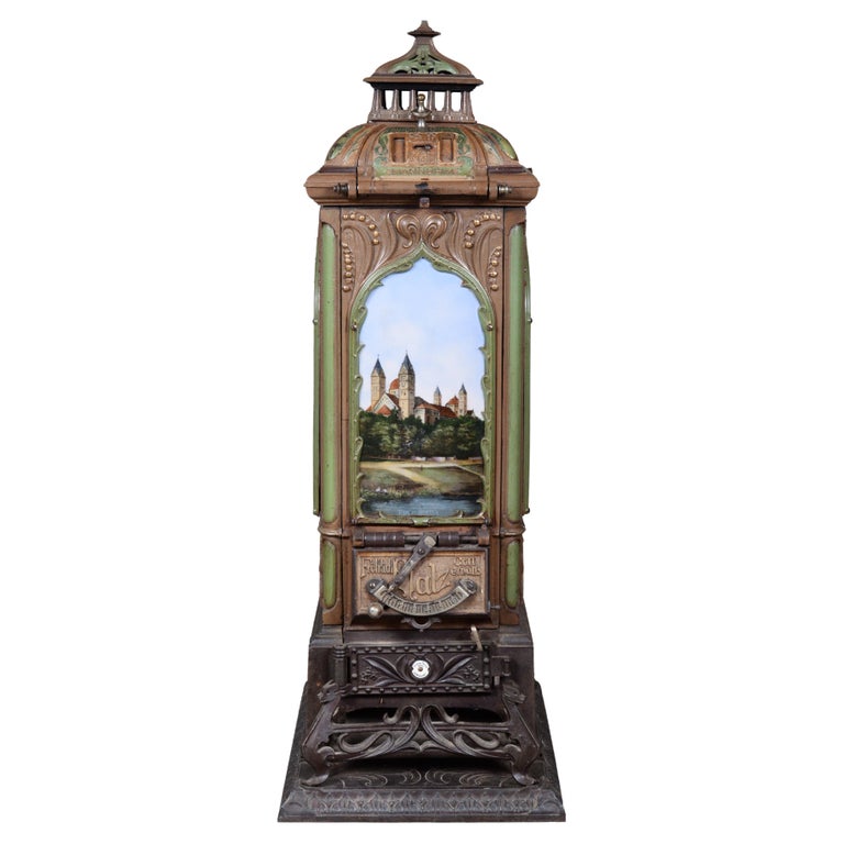 Musgrave and Co Mannheim, Enameled Cast Iron Stove Adorned For Sale at ...