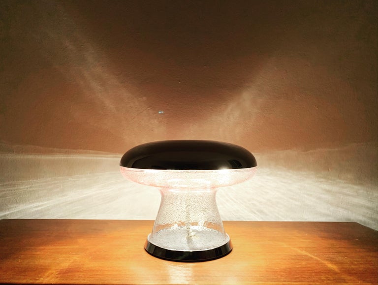 Mushroom Ice Glass Table Lamp For Sale at 1stDibs