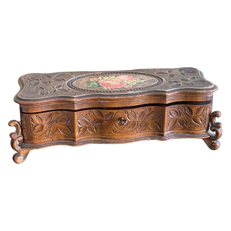 Music Box, Wooden Box, Germany, Early 20th Century For Sale at 1stDibs