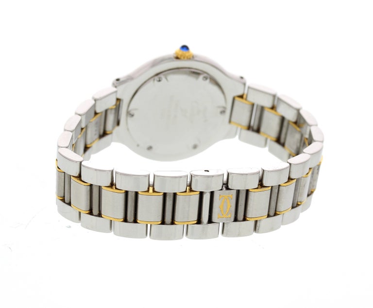 Must de Cartier 21 Stainless Steel and 18 Karat Yellow Gold 1330 at 1stDibs
