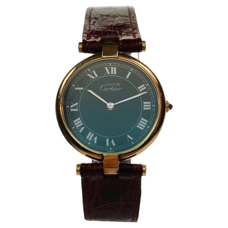 Must de Cartier Argent Plaque or Quartz Watch For Sale at 1stDibs