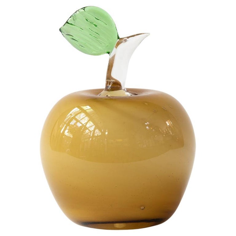 Mustard Color Blown Glass Decorative Object For Sale at 1stDibs