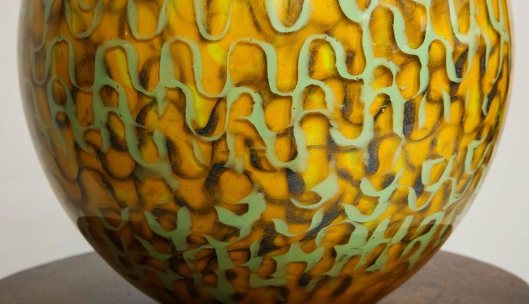 Mustard Yellow Globe Vase For Sale at 1stDibs