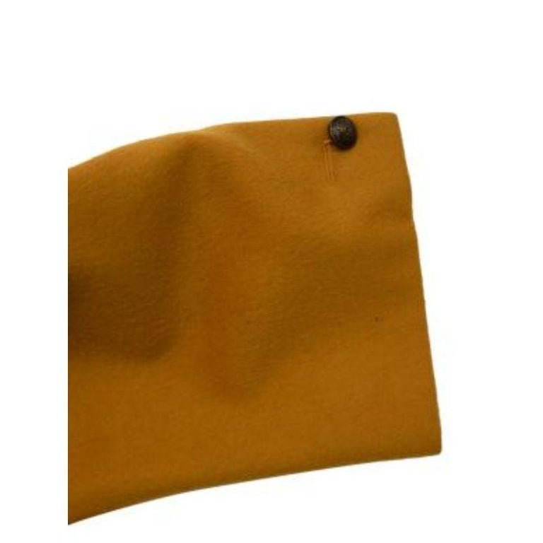 Mustard Yellow Wool Single Breasted Jacket For Sale at 1stDibs