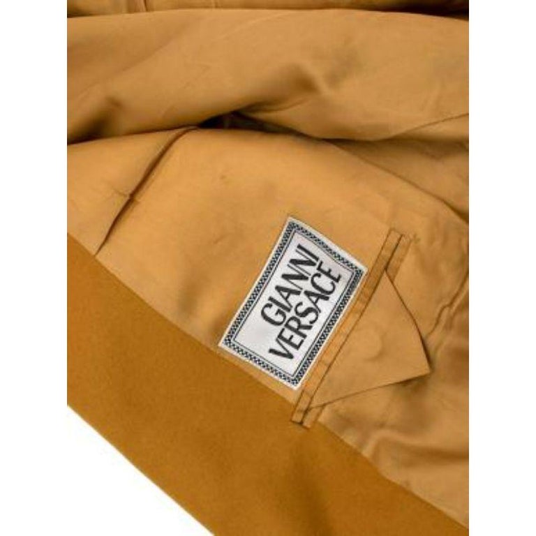 Mustard Yellow Wool Single Breasted Jacket For Sale at 1stDibs