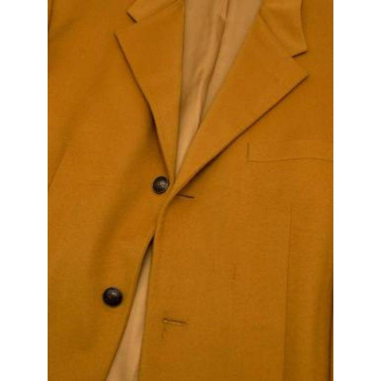 Mustard Yellow Wool Single Breasted Jacket For Sale at 1stDibs