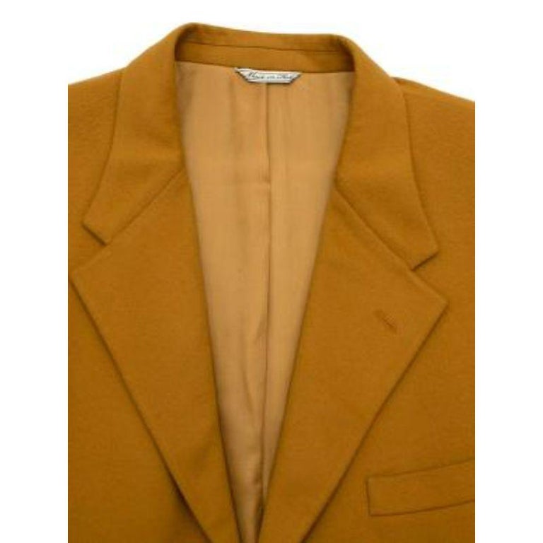 Mustard Yellow Wool Single Breasted Jacket For Sale at 1stDibs