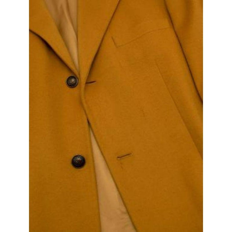 Mustard Yellow Wool Single Breasted Jacket For Sale at 1stDibs