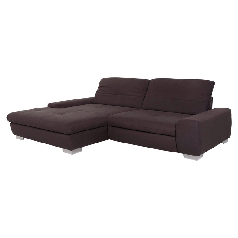 Musterring Fabric Sofa Anthracite Corner Sofa For Sale at 1stDibs