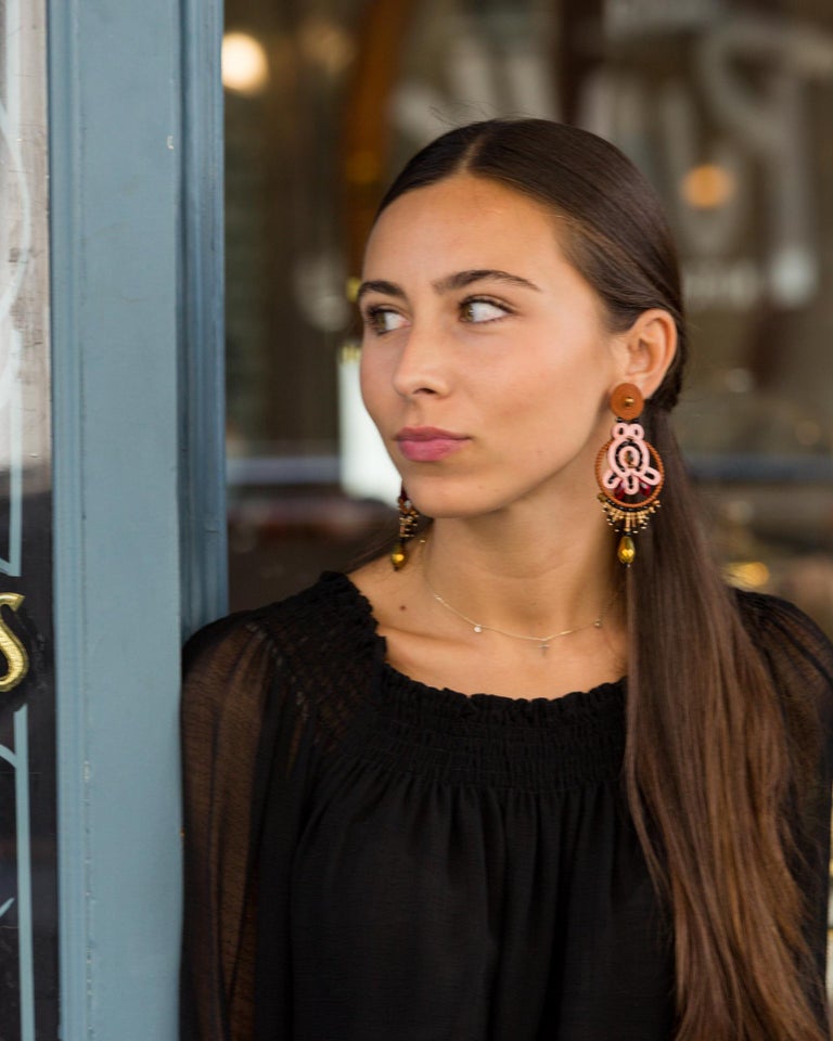 Musula La Patisserie Saint-Honoré Fraise Earrings For Sale at 1stDibs