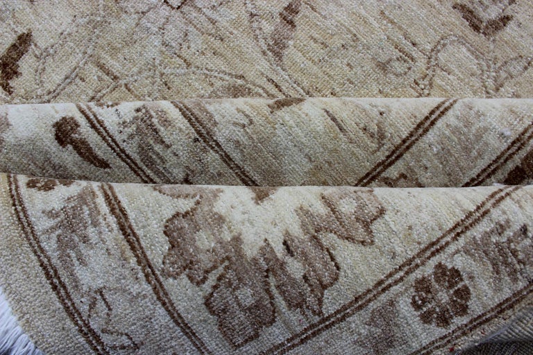 Muted Colors Afghan Rug with All-Over Design and Light Buttery Color ...