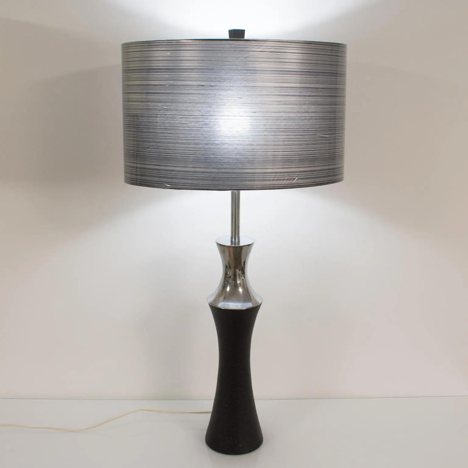 Mutual Sunset Aluminum Table Lamp, a pair, 1960s For Sale at 1stDibs