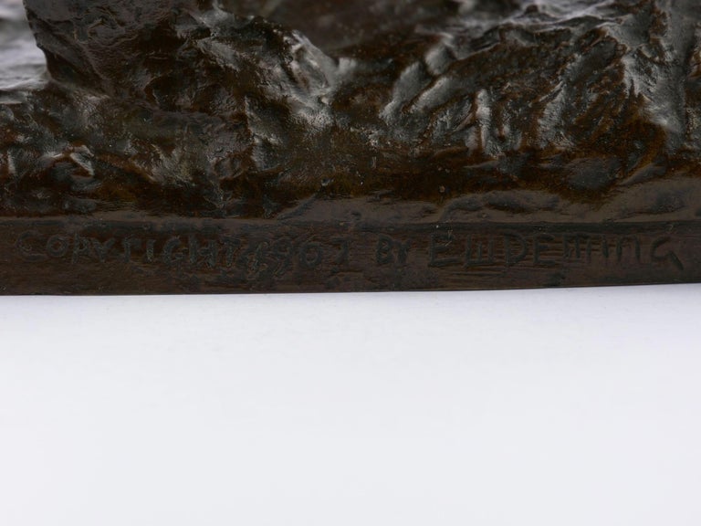 “Mutual Surprise” '1907' American Western Bronze Sculpture by Edwin W ...
