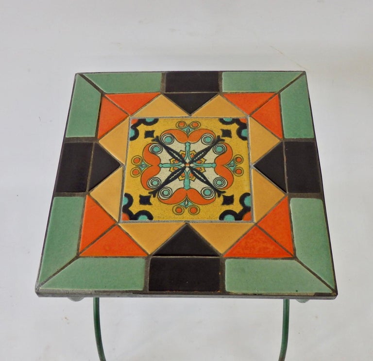 My Favourite California Tile Table in Wrought Iron Base at 1stDibs ...