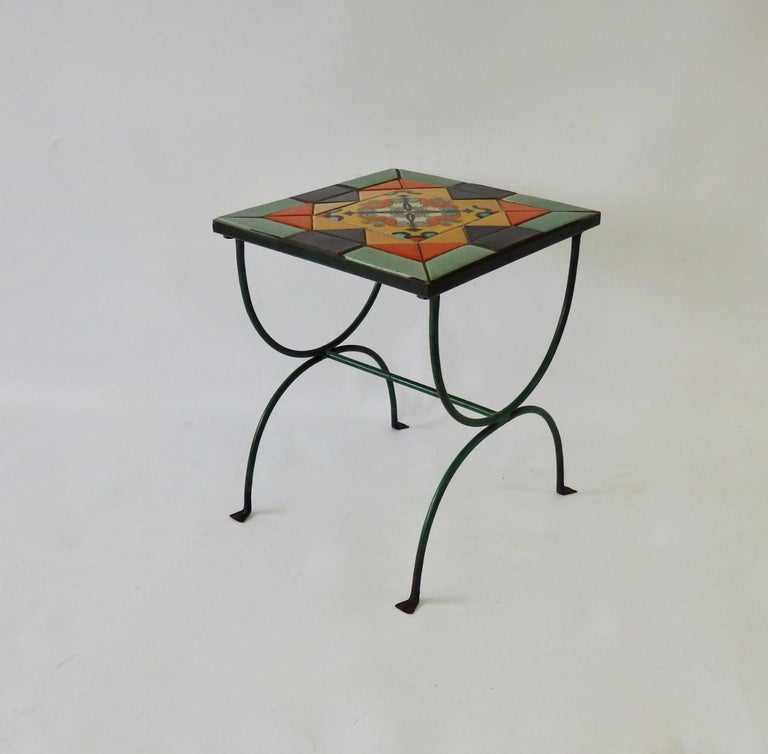 My Favourite California Tile Table in Wrought Iron Base at 1stDibs ...
