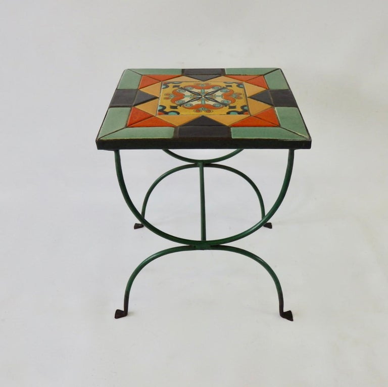My Favourite California Tile Table in Wrought Iron Base at 1stDibs ...