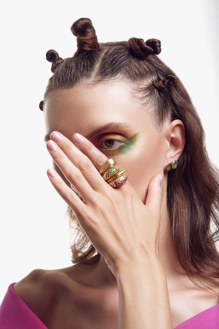 Customizable 'My Muse' Urban Thin Pure Ring in 18K Hand-Brushed Matte ...