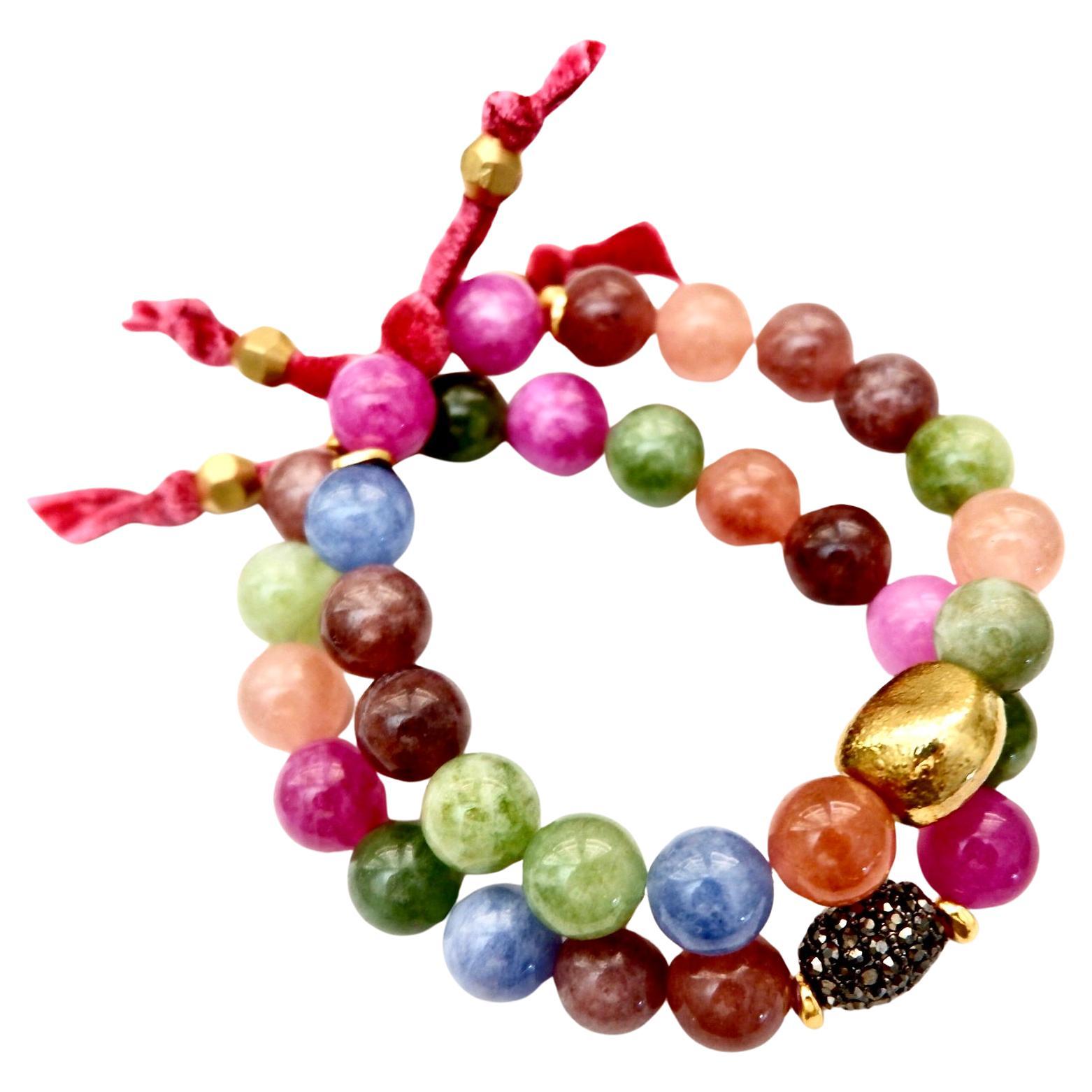 My red glass silver fish bracelet For Sale at 1stDibs