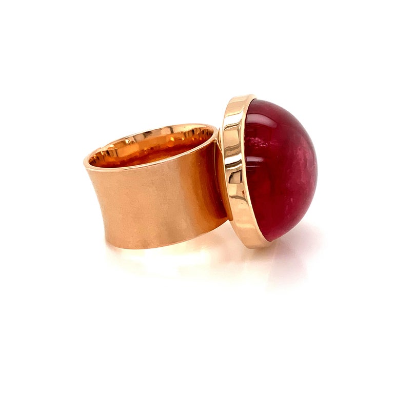 Georg Spreng - My Medallion Ring 18 Karat Rosé Gold Oval Red Rubelite ...