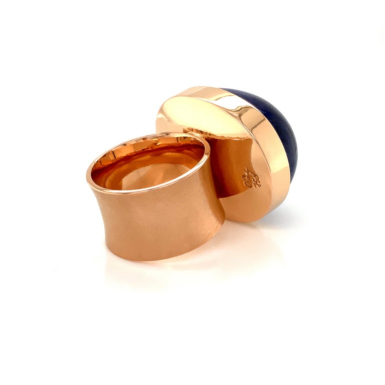 Georg Spreng - My Medallion Ring 18K Rosé Gold Oval Blue Tanzanite ...