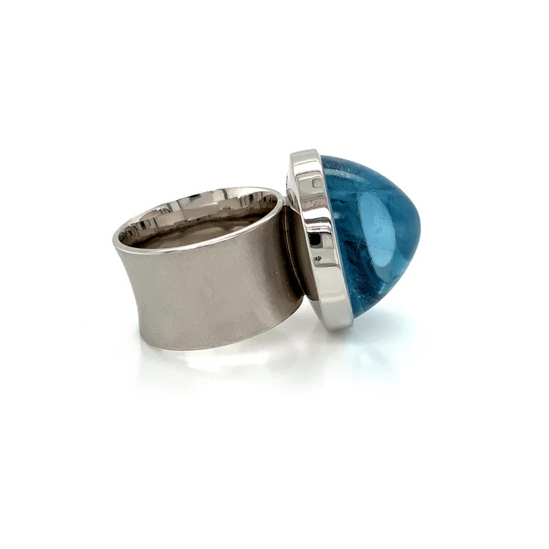 Georg Spreng - My Medallion Ring Platinum 950 Round Blue Aquamarine ...
