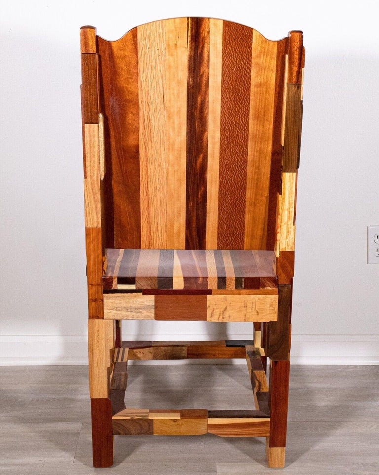 Myriad of Assorted Wood Custom Studio High Back Chair Signed by Artist ...