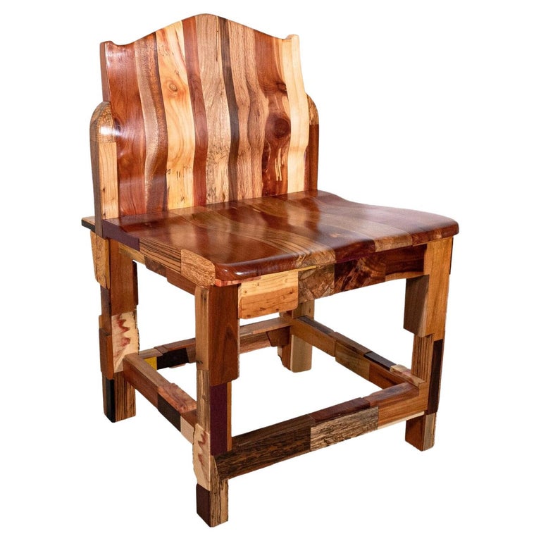 Myriad of Assorted Wood Handcrafted Custom Studio Chair Signed by ...